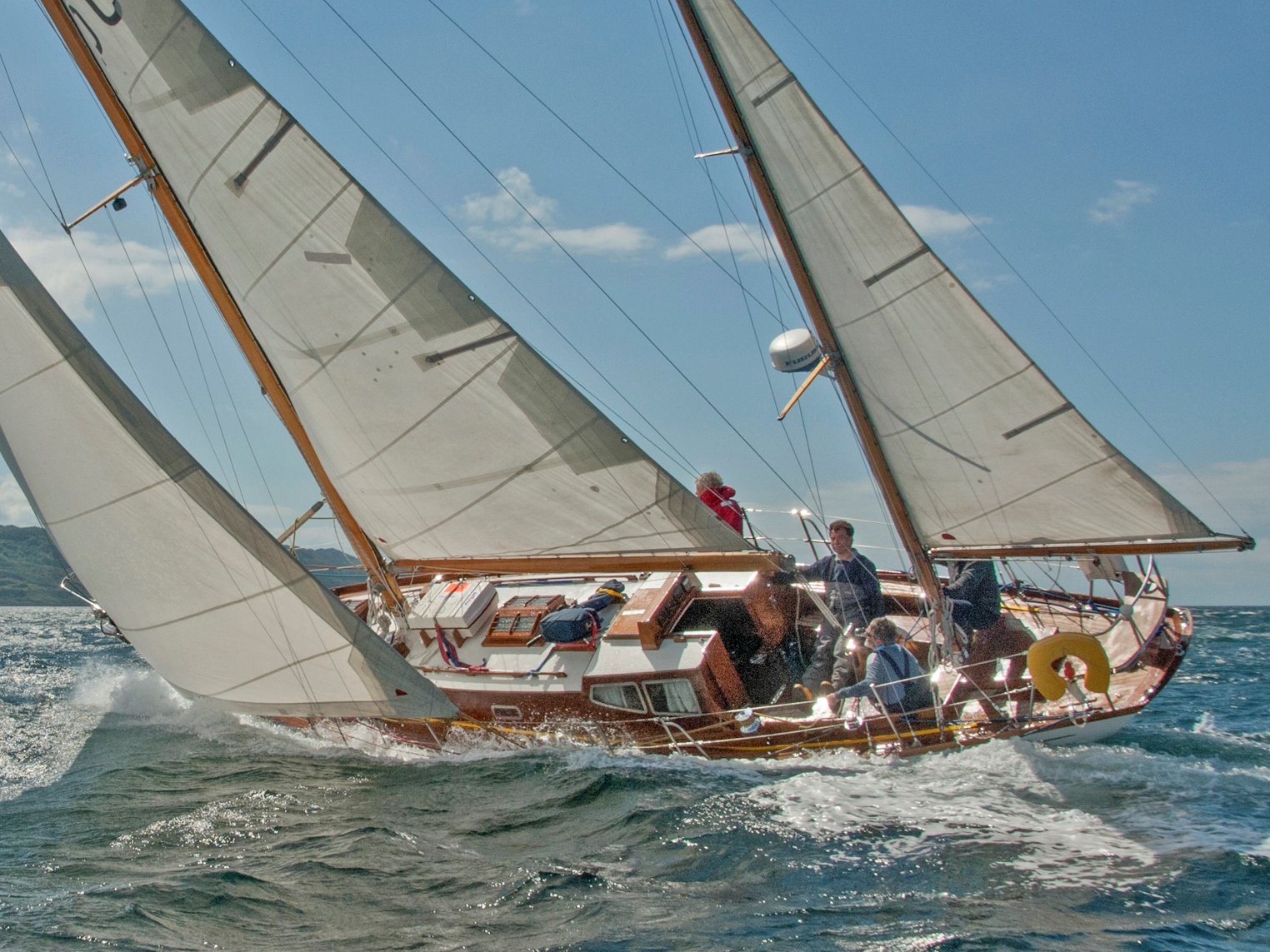 Classic Two Mast Sailing Yacht Oak Boat For Sale - Waa2
